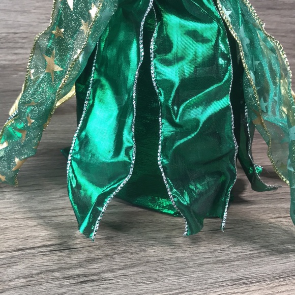 Holiday | Electric Green Gold And Silver Goddess Angel Tree Topper ...